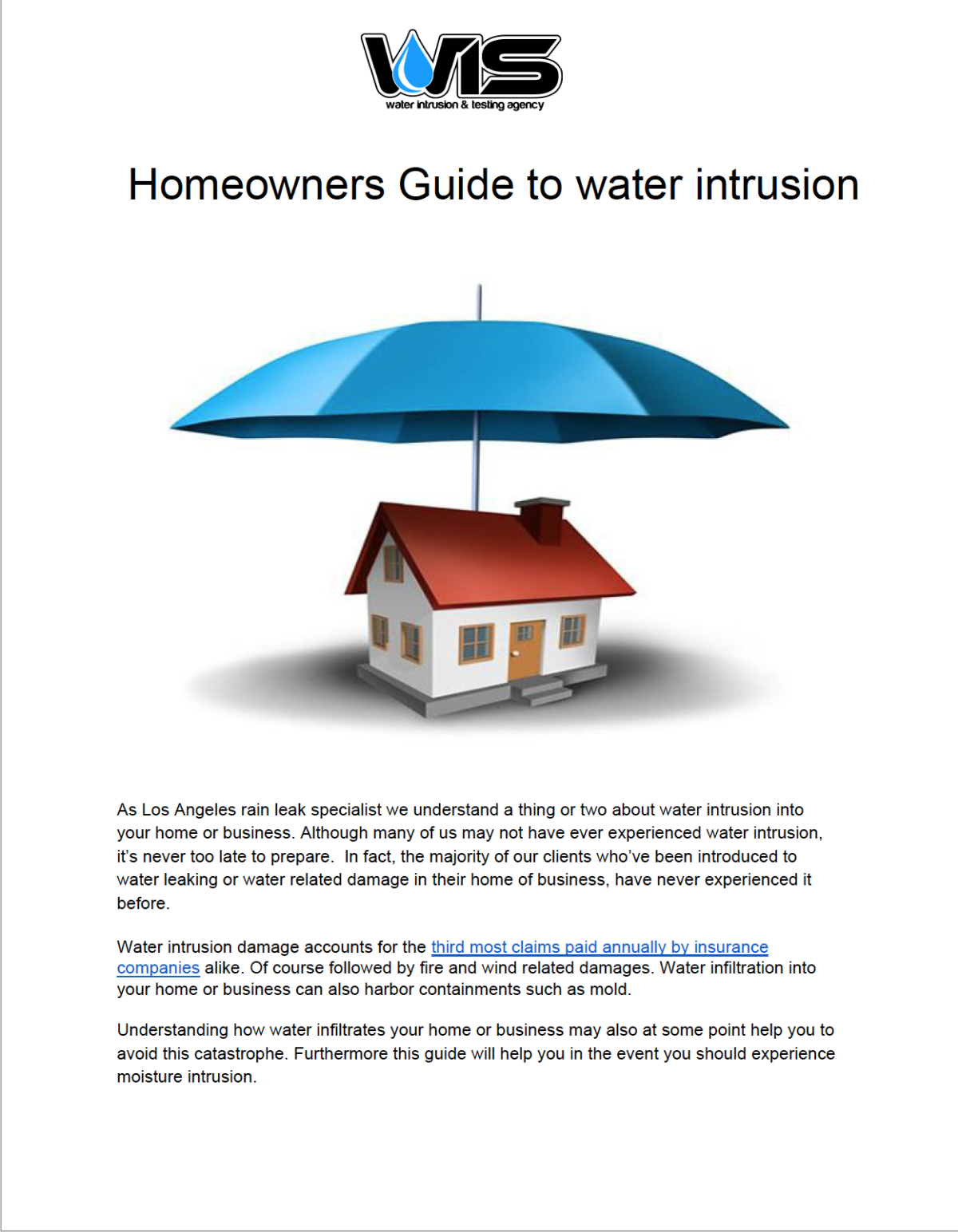 A homeowners guide to water intrusion - Water Intrusion Specialists